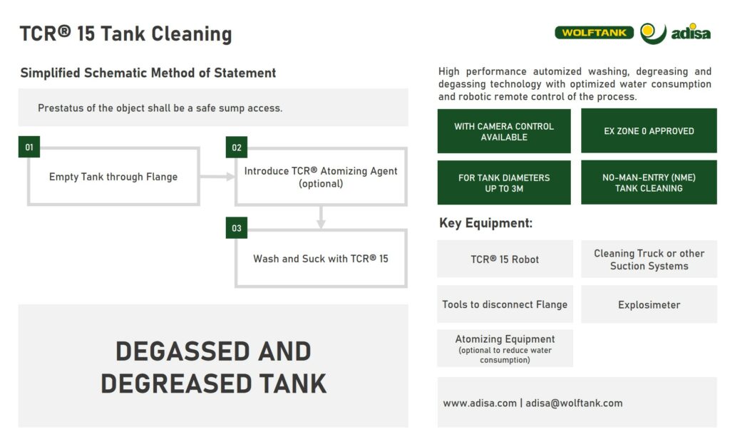 TCR® 15 - Tank Cleaning Robot for Horizontal Storage Tanks